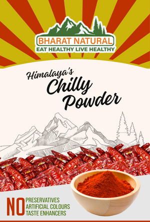 Bharat Natural Himalaya's Red chilly powder 100g x 3 - bharatnatural